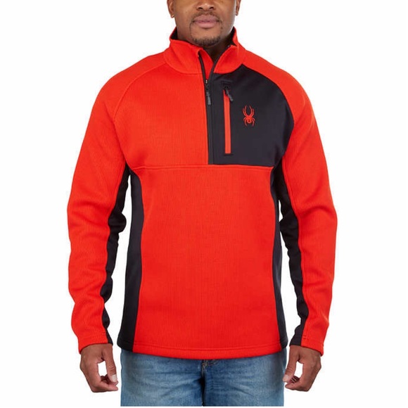 Spyder | Jackets & Coats | Spyder Men Gait Half Zip Jacket Red | Poshmark